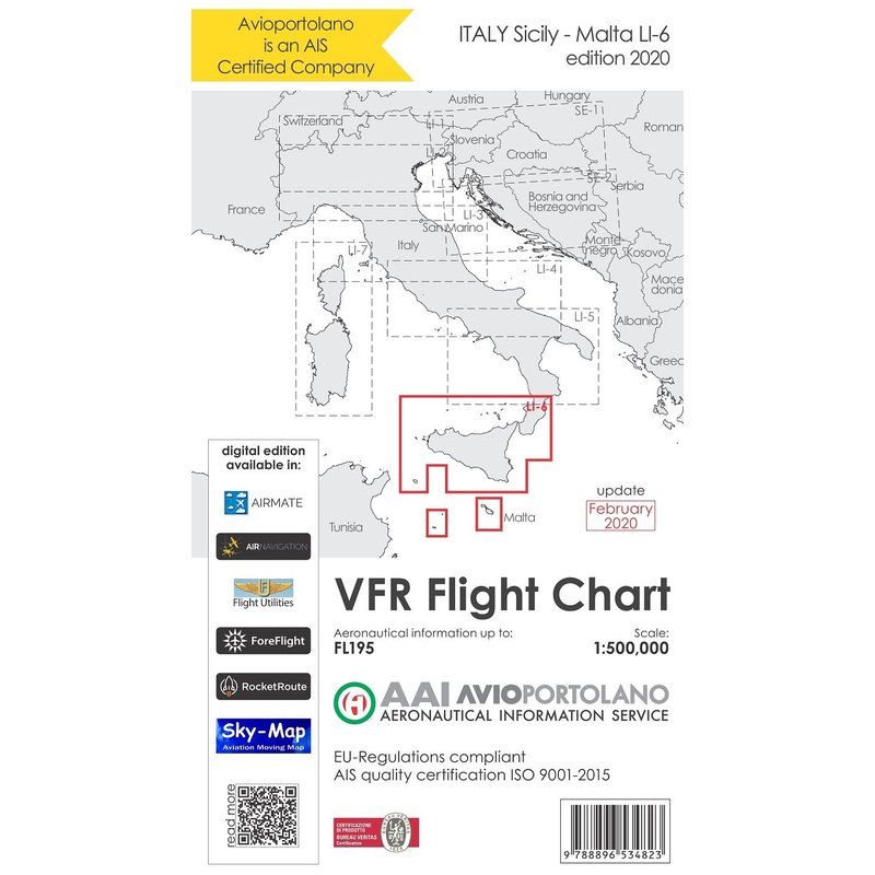 Italy LI-6 ICAO Chart buy now online, 19.00 CHF